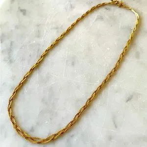 Jewelry | Vintage 18 Double Twist 14k Gf Gold Chain | Poshmark